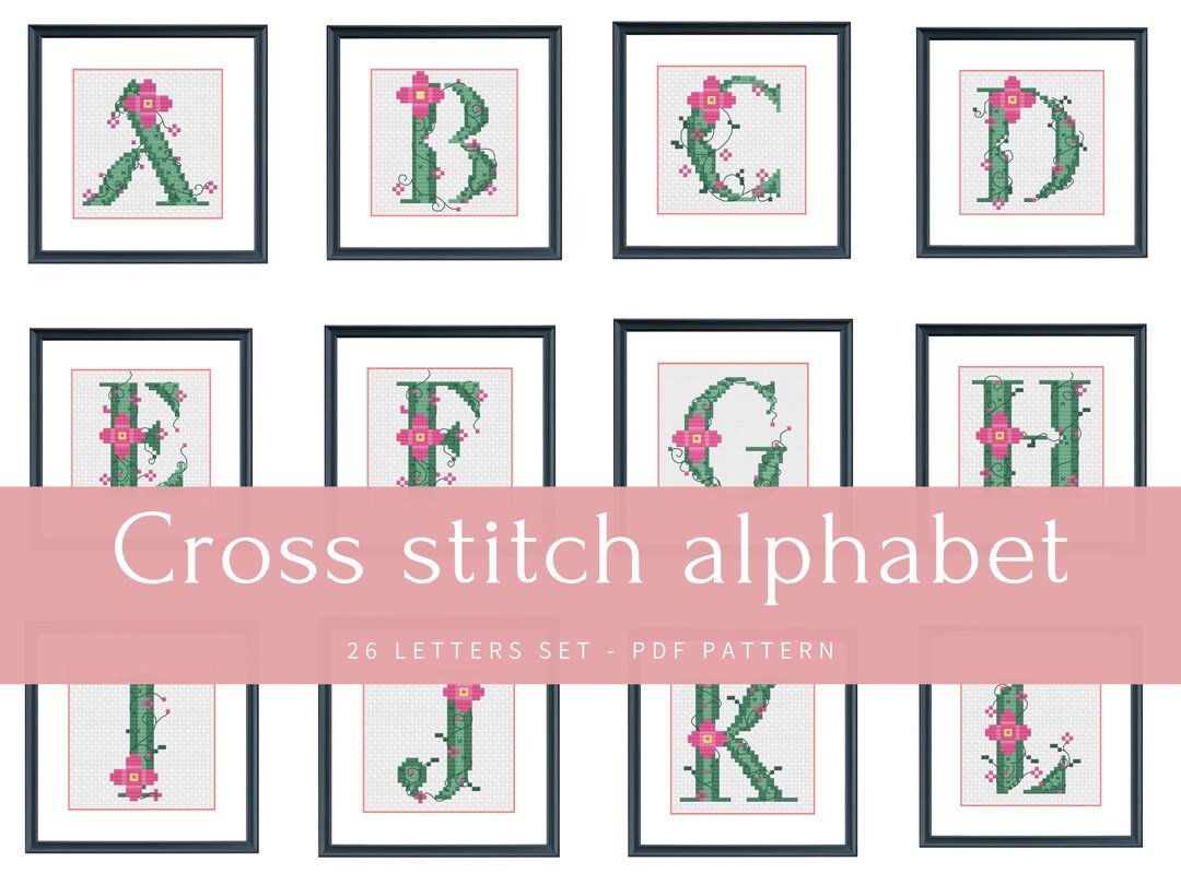 Cross Stitch Alphabet Patterns by Cross & Stitch Monogram Cross Stitch ...