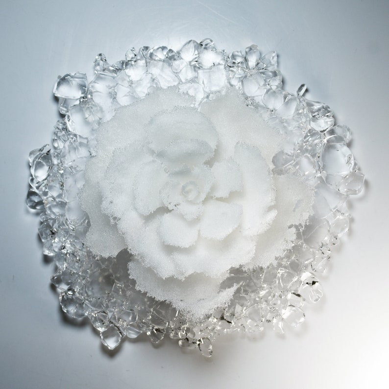 Chika Kato's Glass Sculpture, "frost Flower" - Etsy