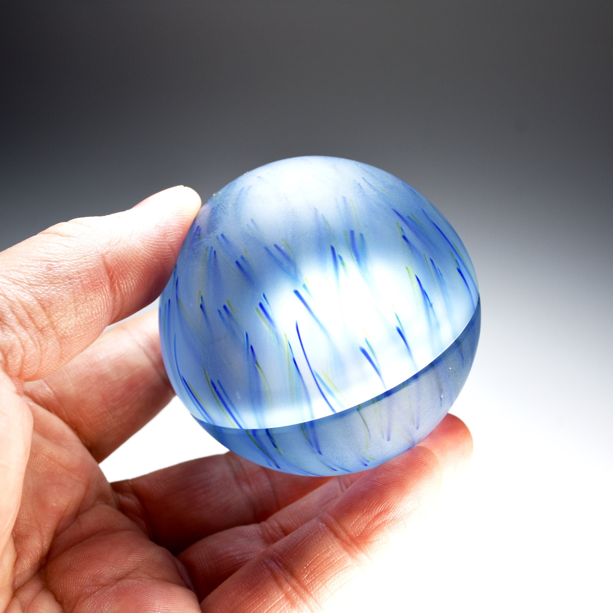 Itcho Matsuo's Work, "lidded Shimmer -blue-" - Etsy