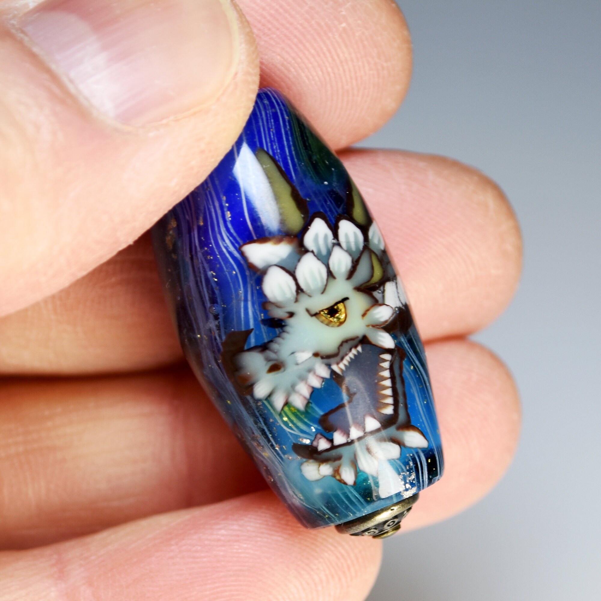 Akiko Furuki's Unique Glass Bead, "dragon" - Etsy