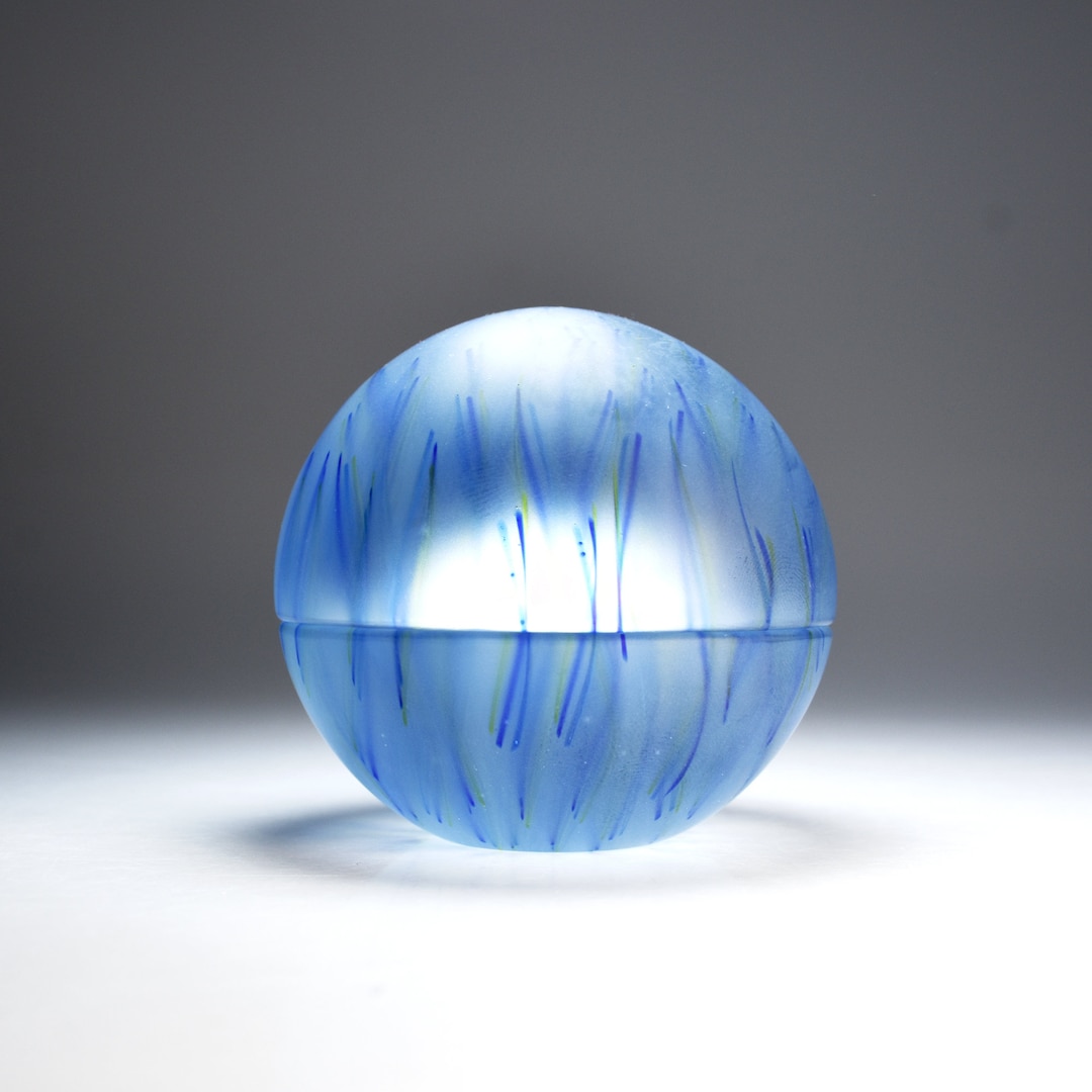 Itcho Matsuo's Work, "lidded Shimmer -blue-" - Etsy