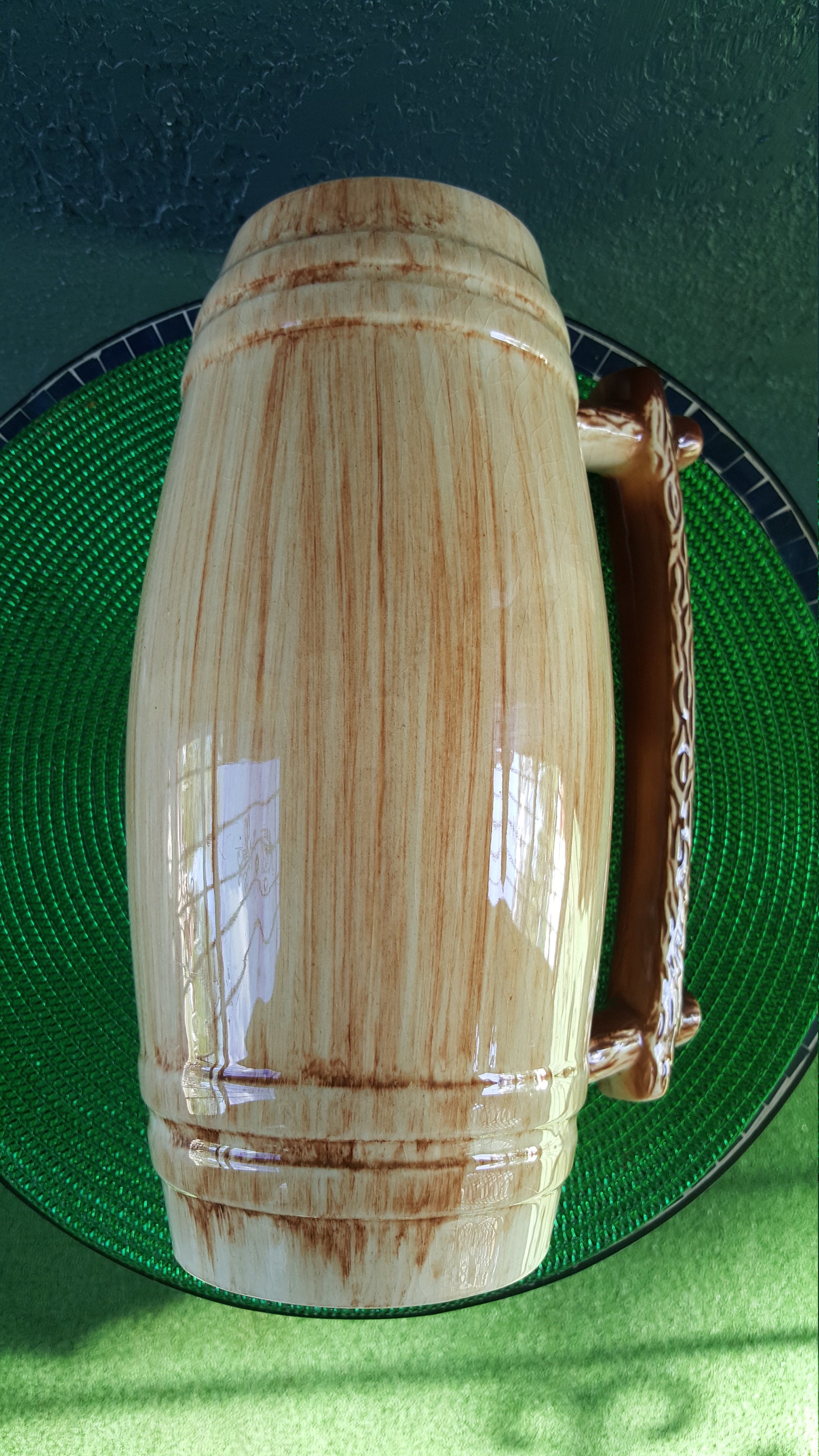 Vintage Ceramic Beer Keg Vase - Etsy