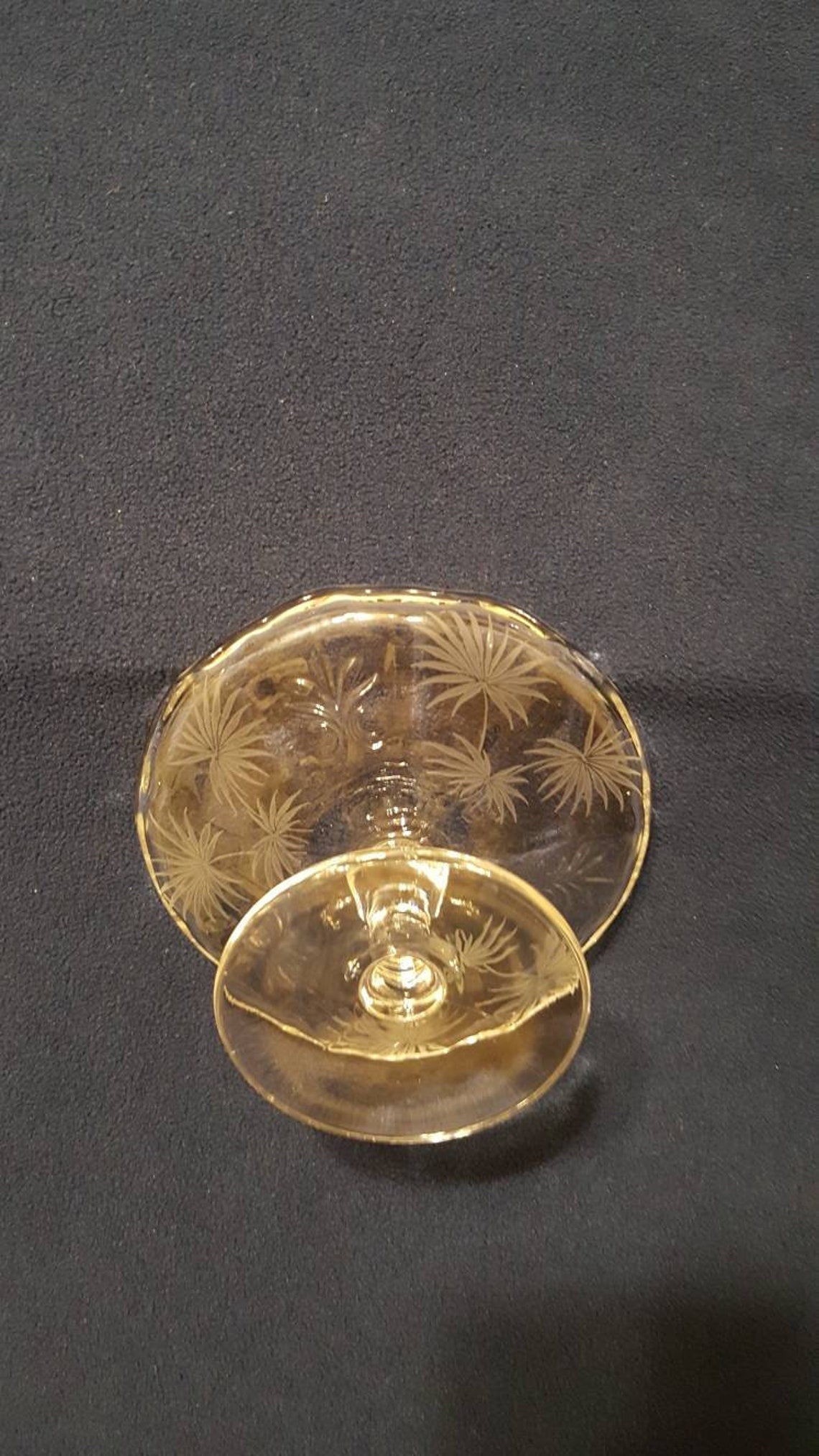 Vintage FOSTORIA Baroque Lido Etched Glass Compote 1940s Collectible ...