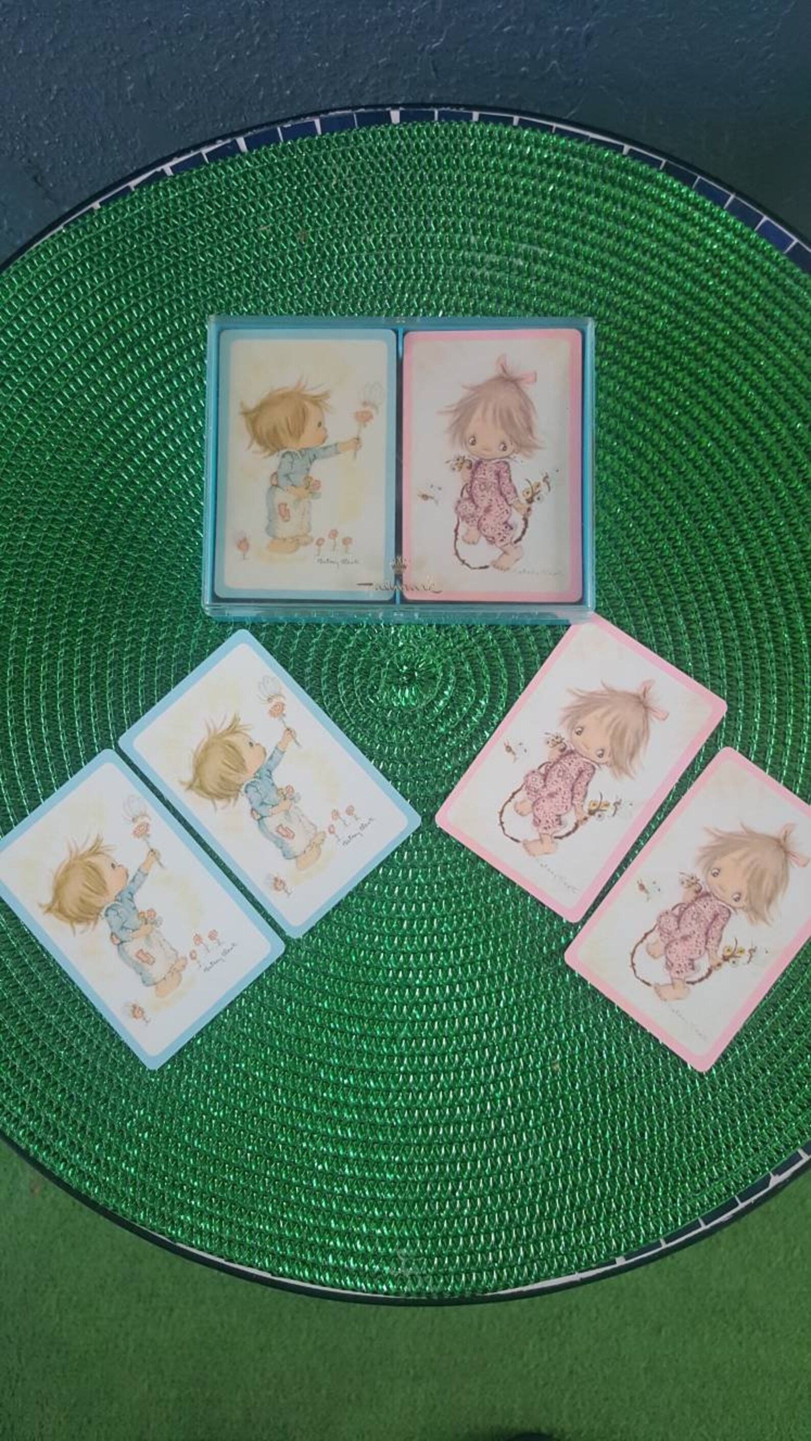 VINTAGE DOUBLE DECK Hallmark Playing Cards Plastic Coated Cards Bridge ...