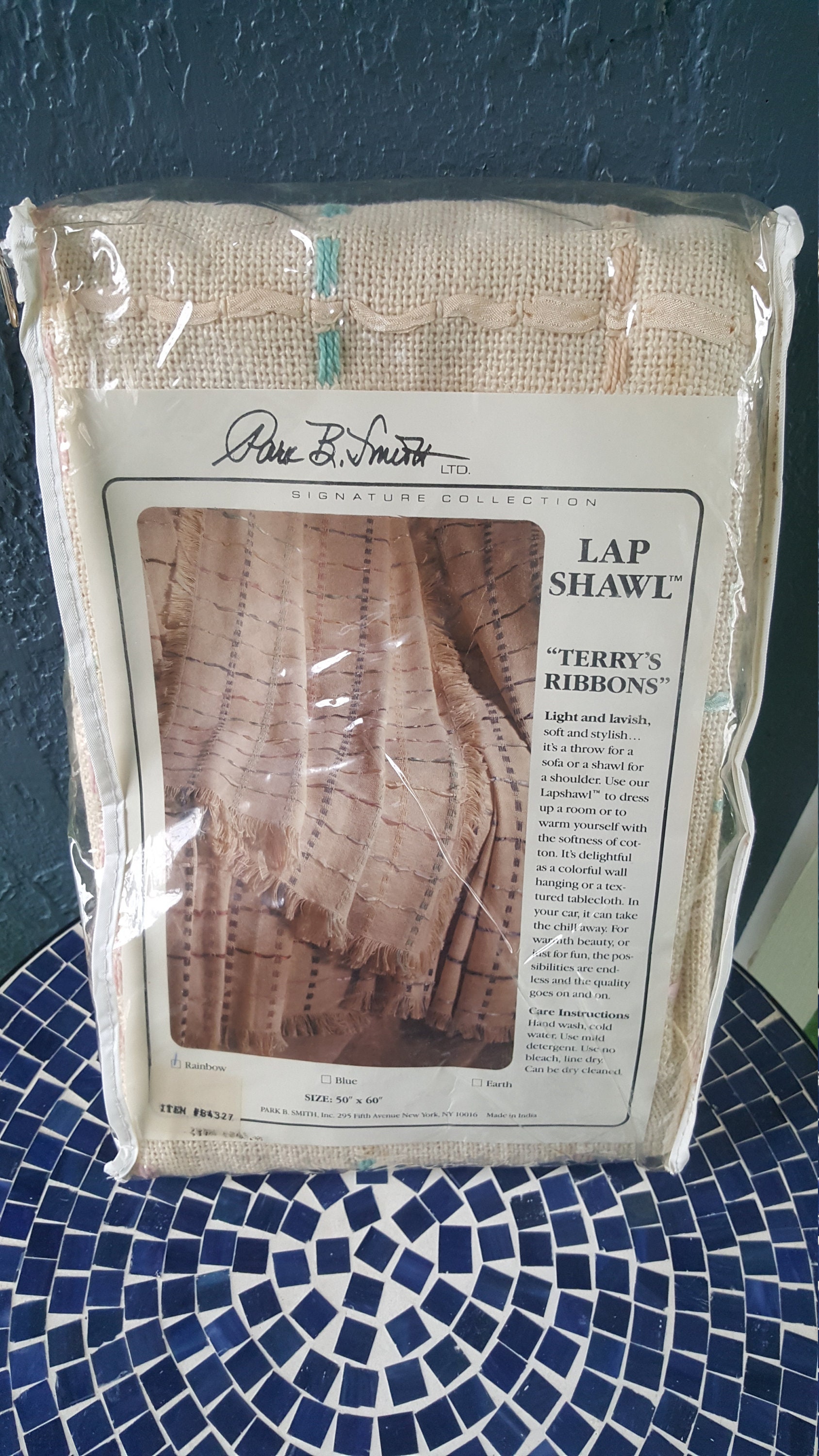 Vintage PARK B. SMITH Lap Shawl 50"x60" Tablecloth Throw Wall Hanging ...