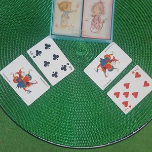 VINTAGE DOUBLE DECK Hallmark Playing Cards Plastic Coated Cards Bridge ...