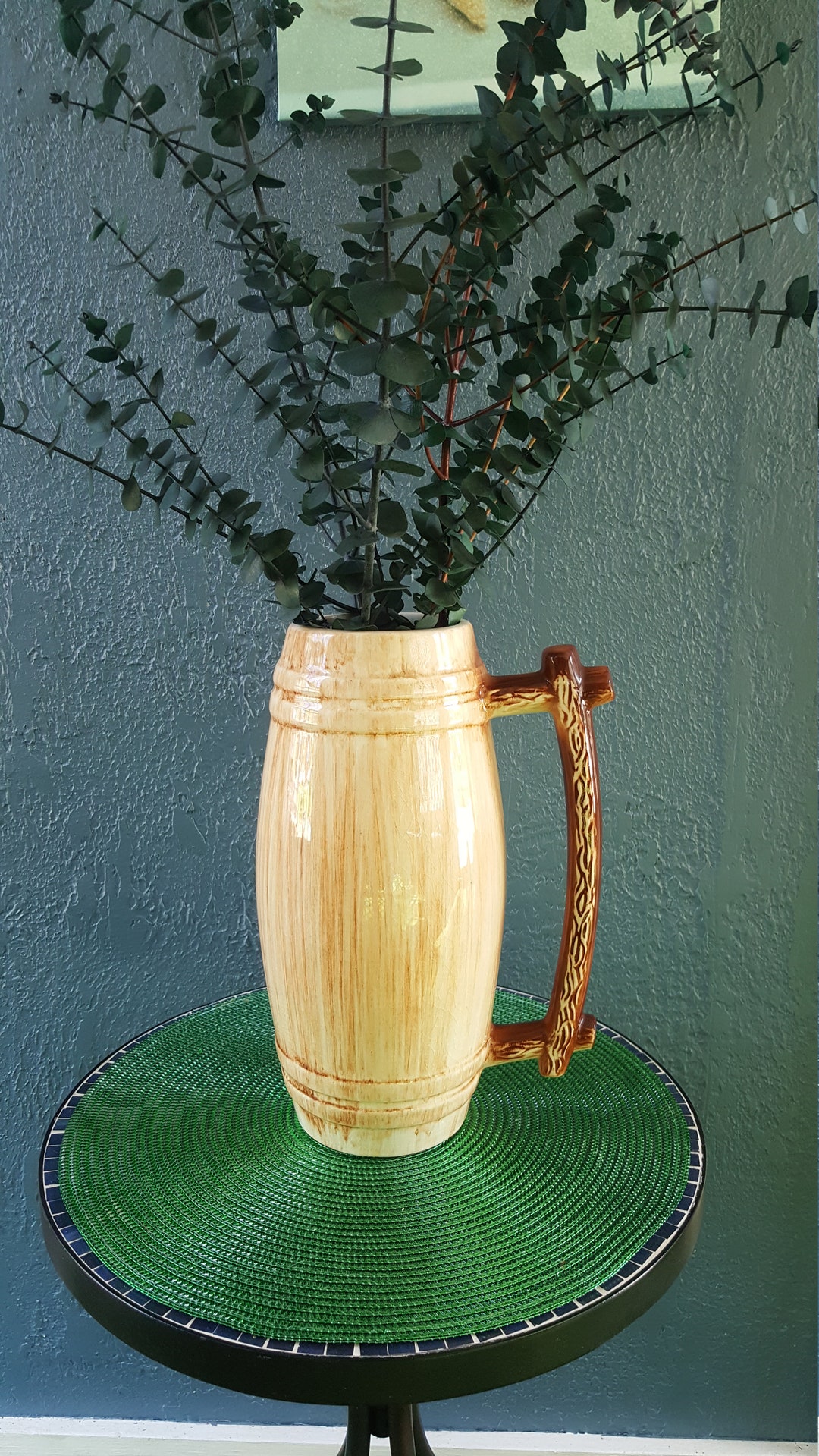 Vintage Ceramic Beer Keg Vase - Etsy