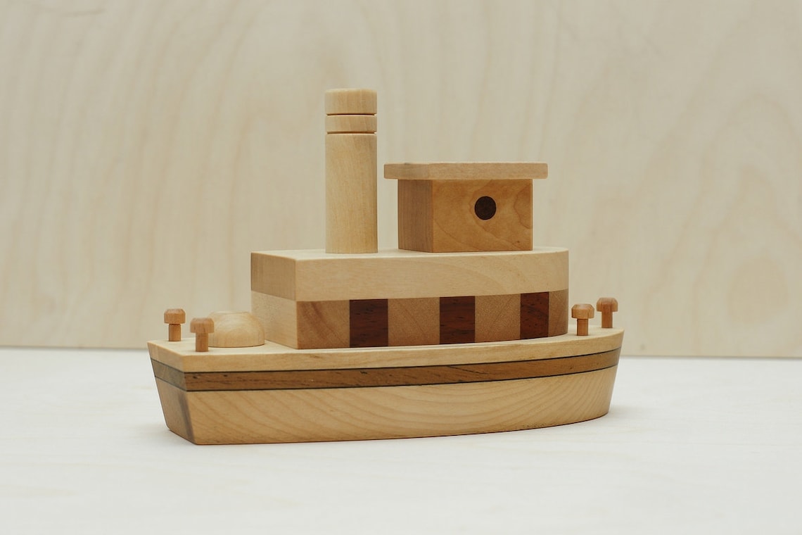 Wooden Ship Toy Wooden Ship Toddler Toys Handmade Wooden | Etsy