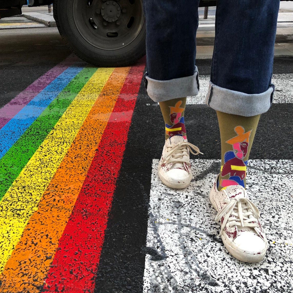 Pride Artsy Socks Funky Socks Designer Socks Colourful - Etsy