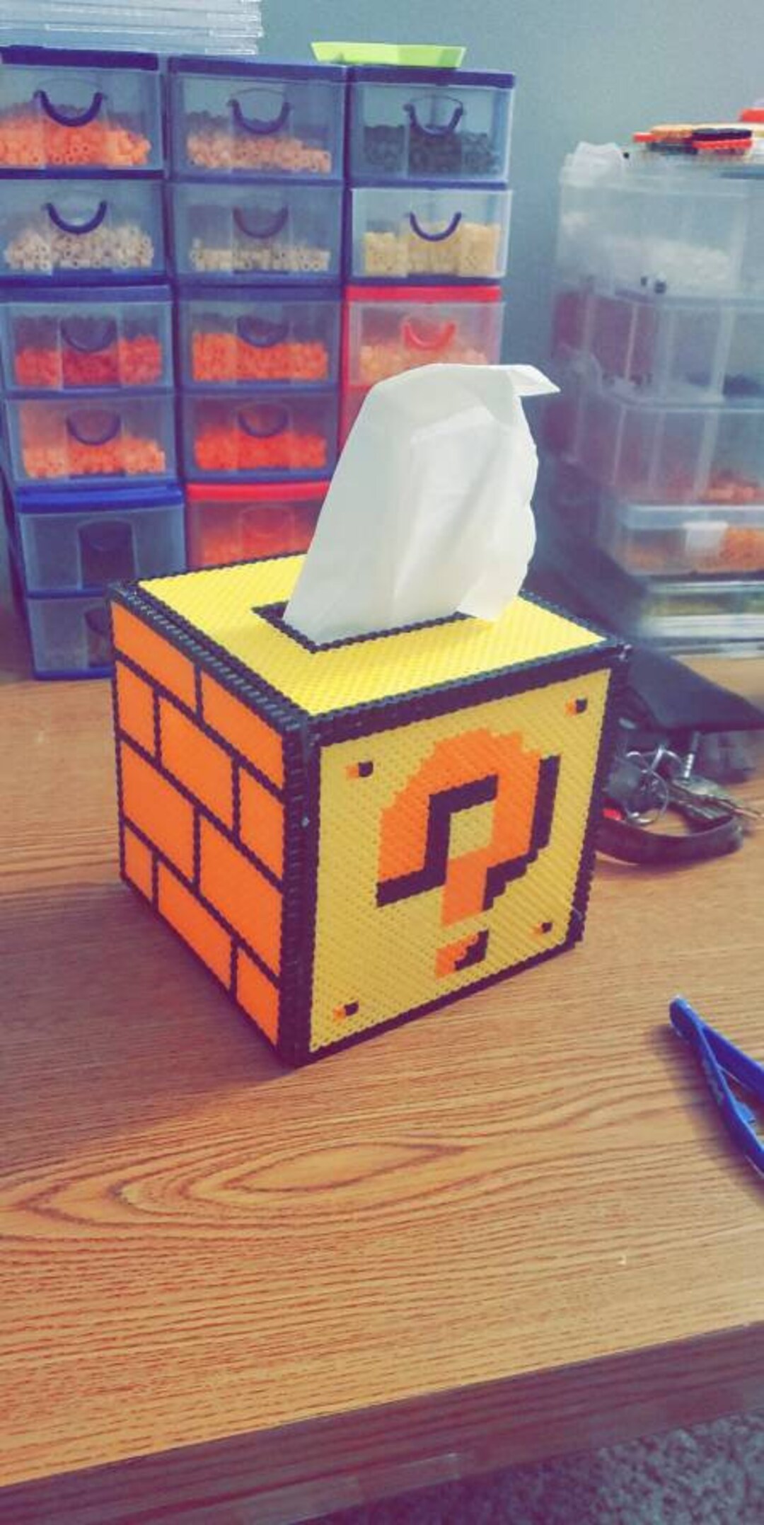 Mario Coin Block Tissue Box Cover - Etsy