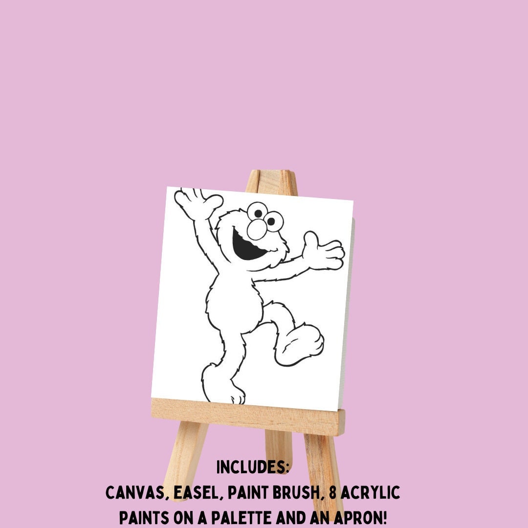 Elmo Pre-drawn Canvas for Painting - Etsy