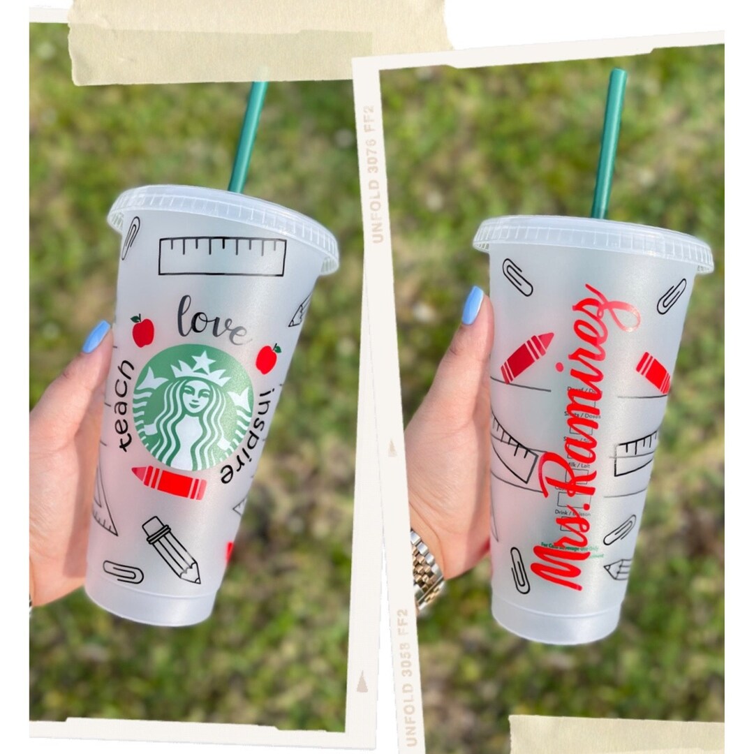 Teacher Starbucks Cup Starbucks Reusable Cup Personalized Starbucks Cup ...