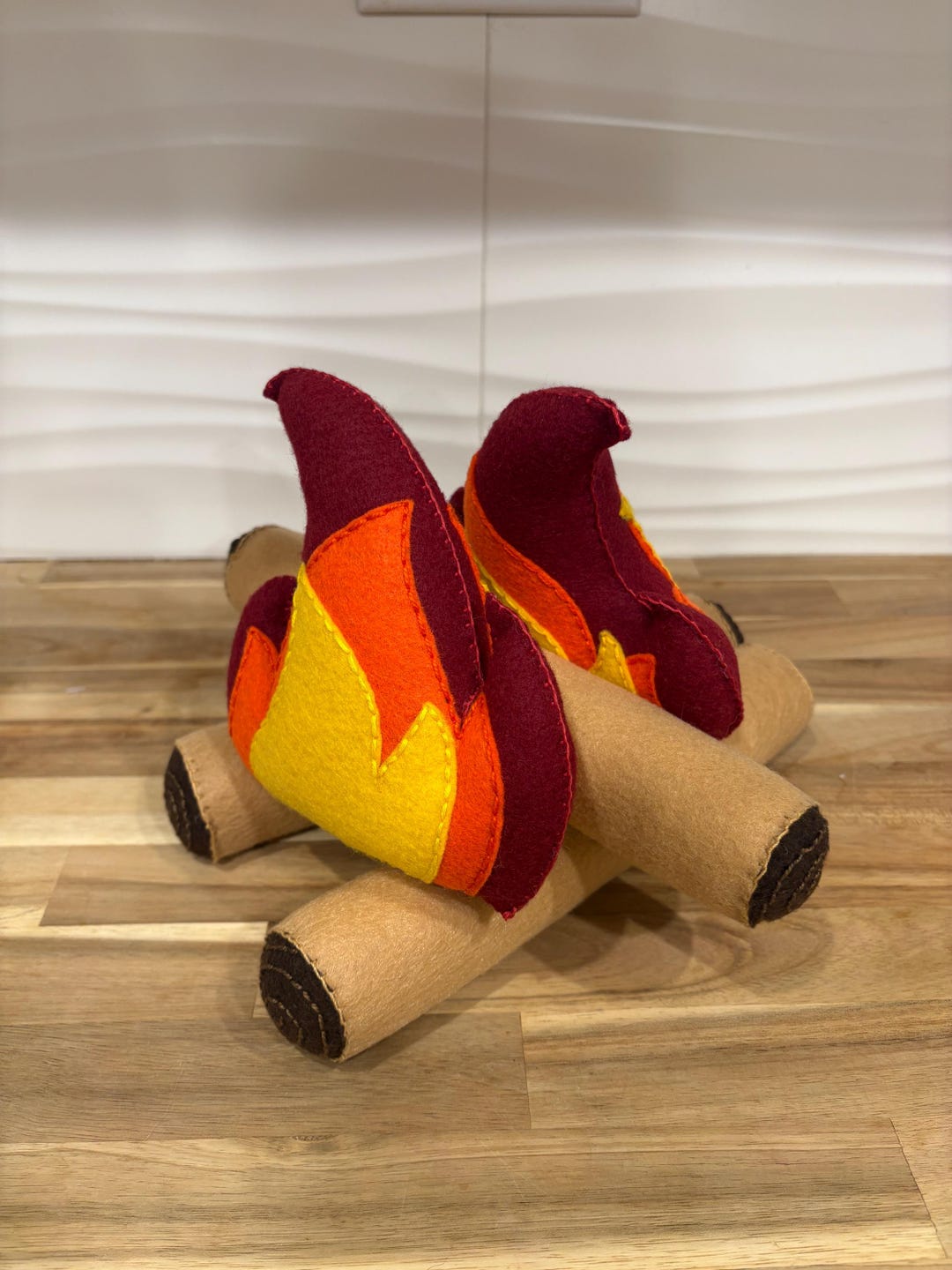 Handmade Felt Campfire Play Food Set – Pretend Campfire Toy, Plush Logs ...