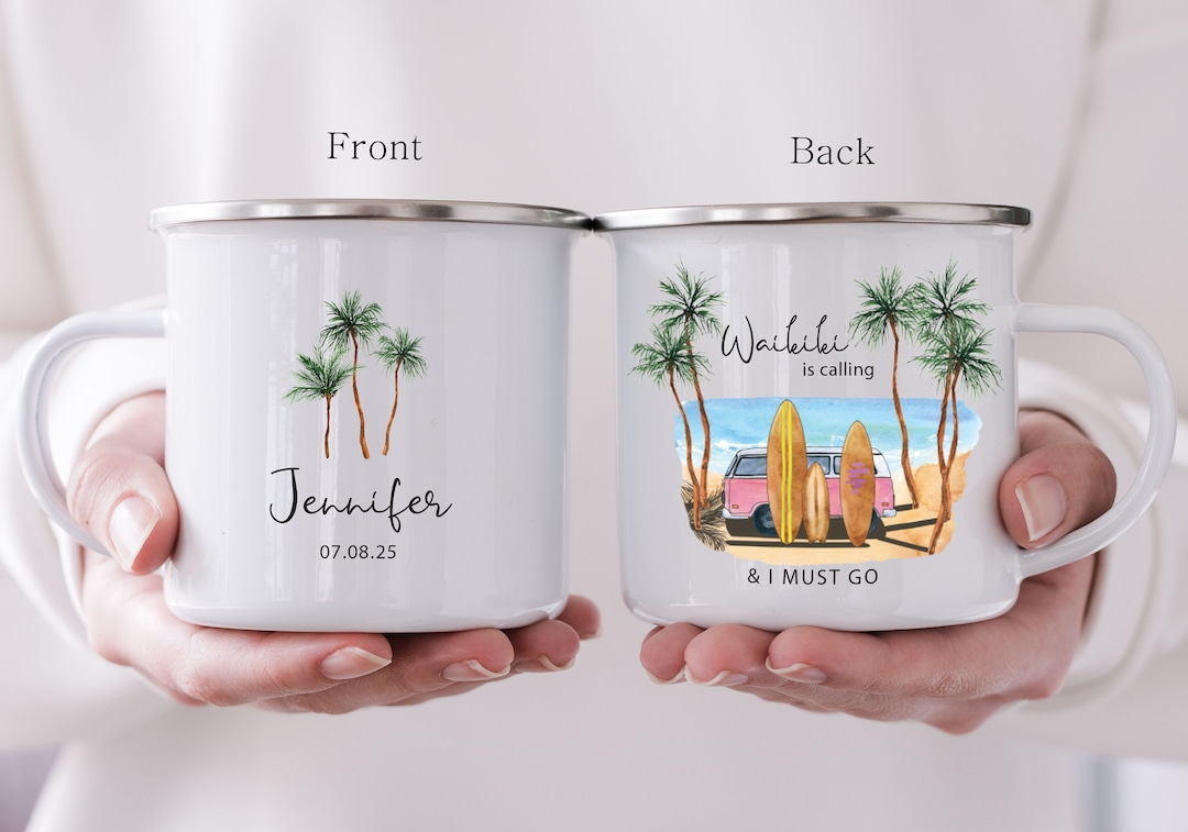 Personalized Beach Vacation Mug: Custom Wedding Guest Keepsake - Etsy