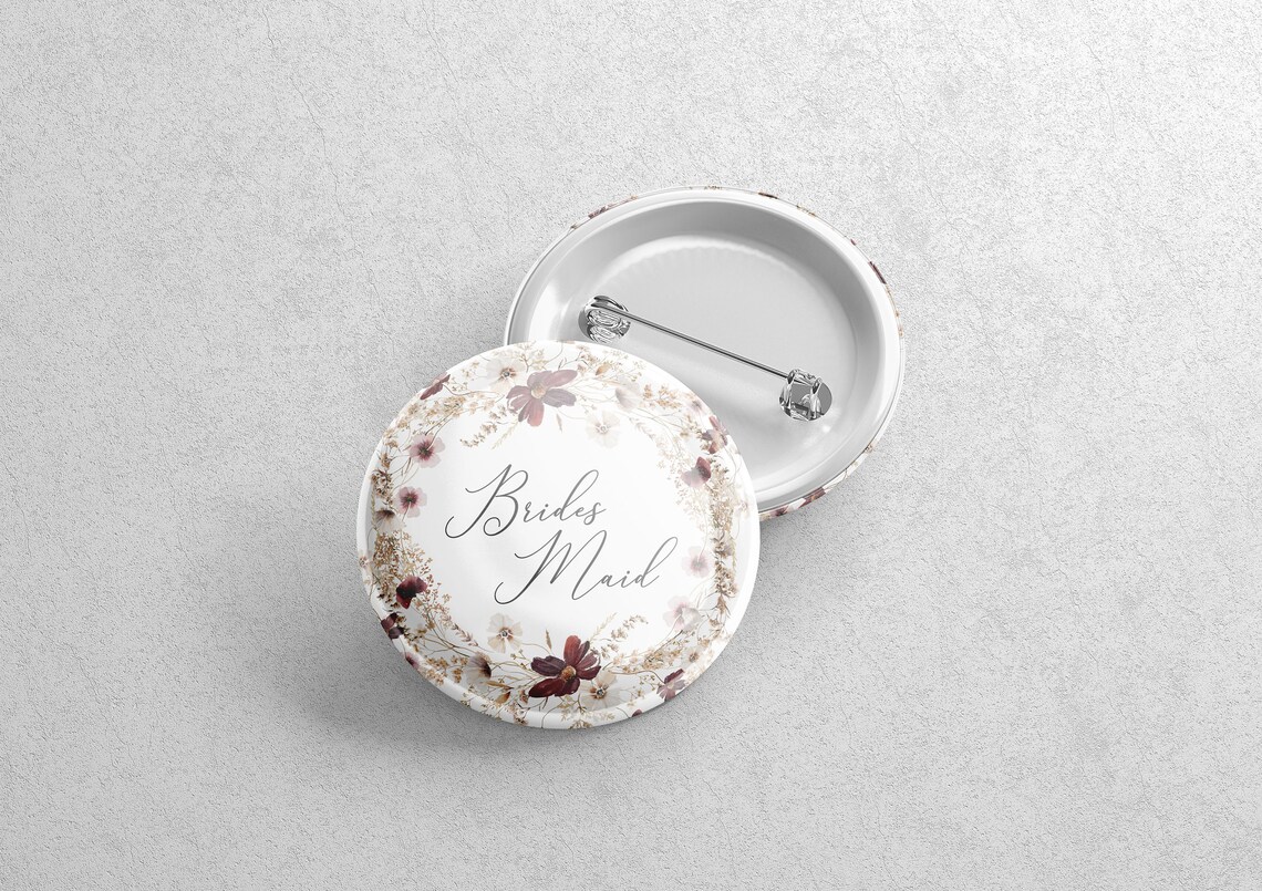 Wildflowers Herbs Wedding Party Pins Wedding Guest Gift - Etsy