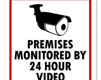 SURVEILLANCE CAMERAS in OPERATION Sign Lightweight and Easy to Install ...