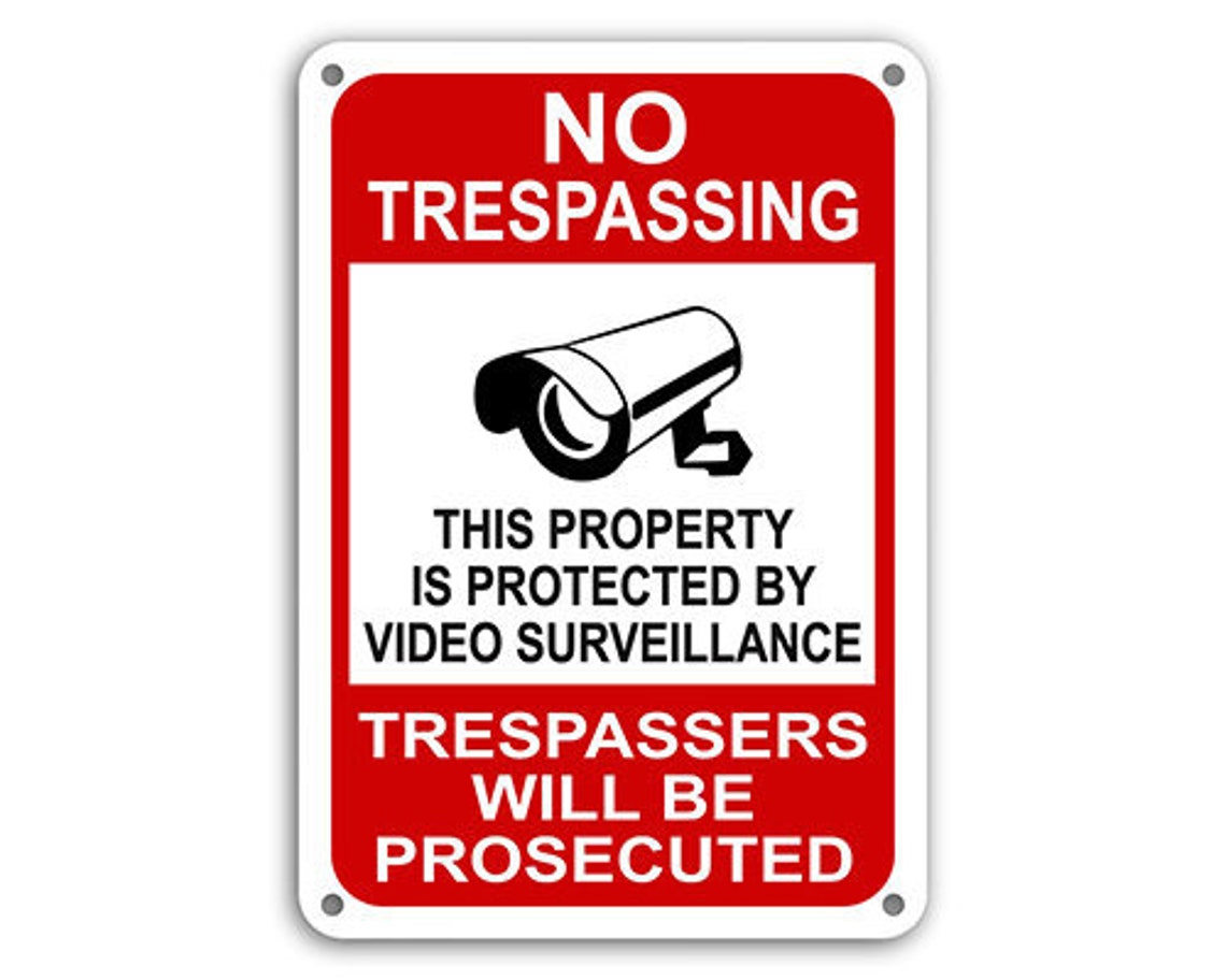 Property Protected by Video Surveillance Warning Camera Sign - Etsy