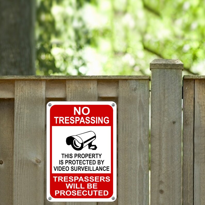 Property Protected by Video Surveillance Warning Camera Sign - Etsy