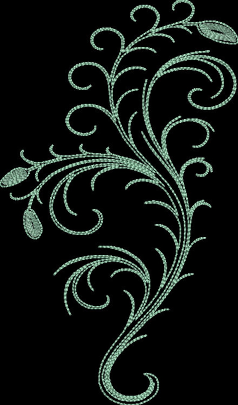 Large Machine Embroidery Design SWIRLS in 4 Sizes - Etsy