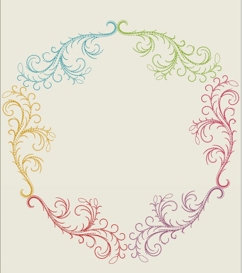 Large Machine Embroidery Design SWIRLS in 4 Sizes - Etsy