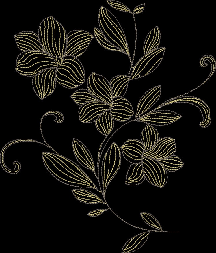 Large Machine Embroidery Designs Line Drawn Flowers SET - Etsy