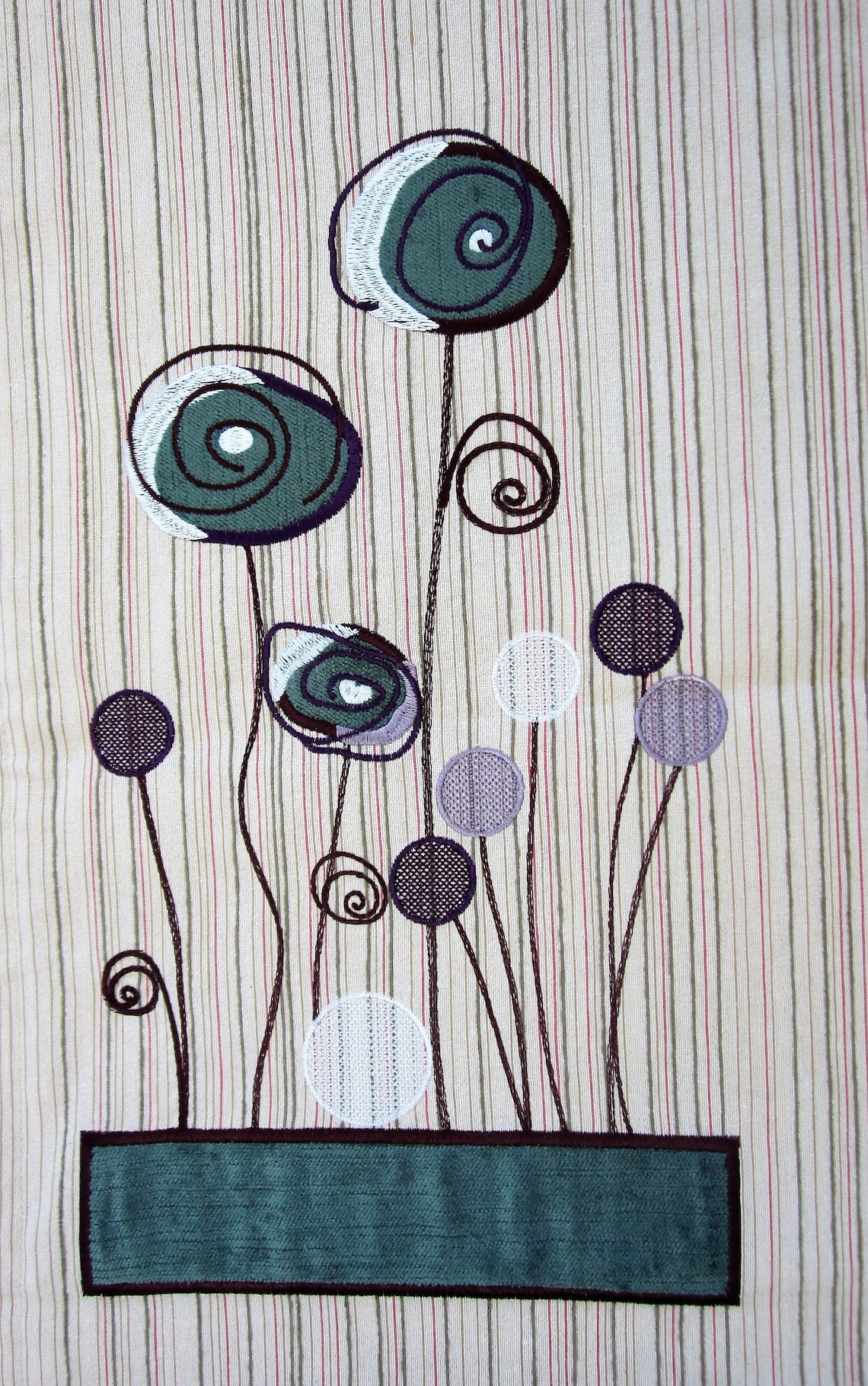 Machine Embroidery Designs - Abstract Flowers Border Applique. - Etsy