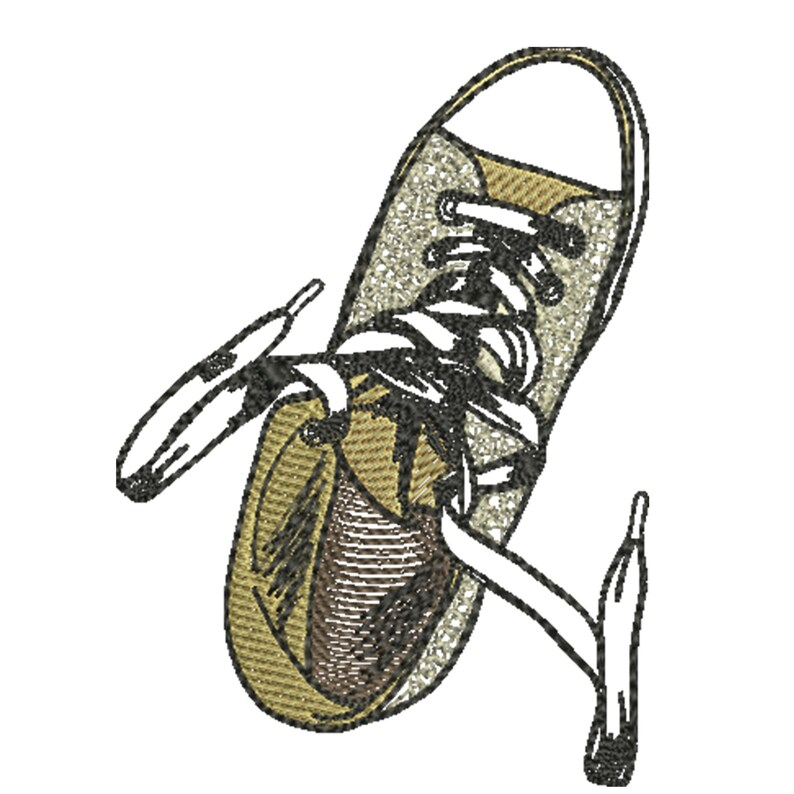 4 Machine Embroidery Designs Trainer Gumshoe - Etsy