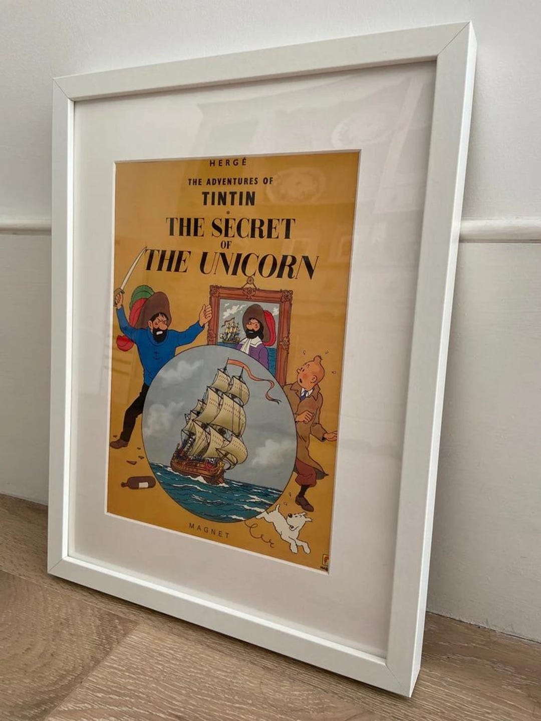 Tintin Wall Art; the Secret of the Unicorn Magazine Cover Framed. Ideal ...