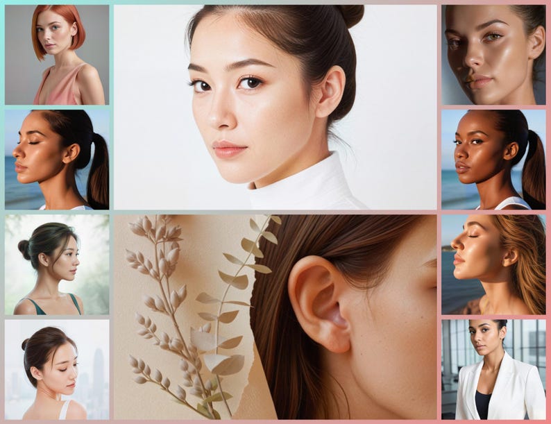 Bundle of 60+ Woman Mockup | Stock Images to Showcase Earrings ...