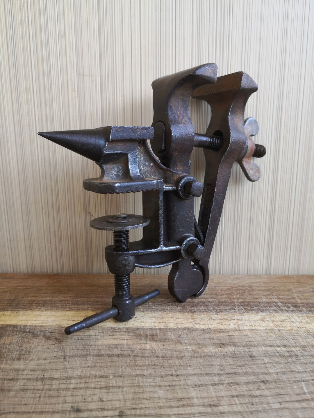 Vintage Soviet Vice and Anvil. Jewelers Watchmakers Tool. Vice Clamp ...