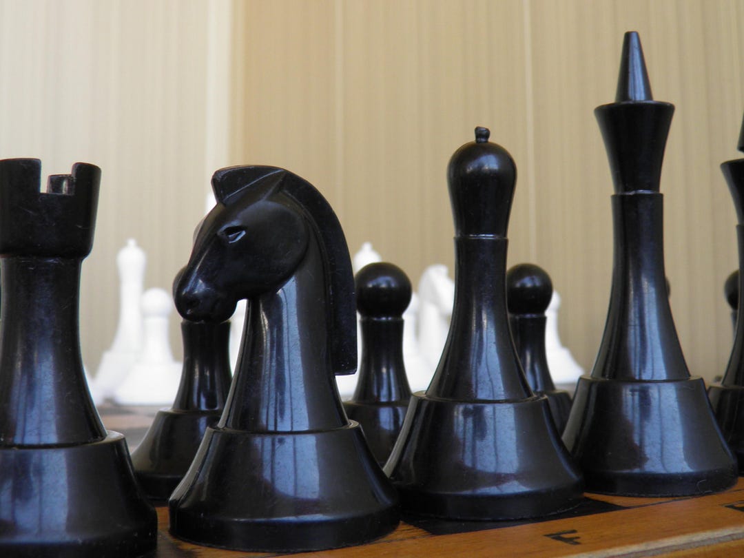 Vintage Soviet Chess Pieces 70-80s, Wooden Plank, Plastic Chessmen Ussr ...