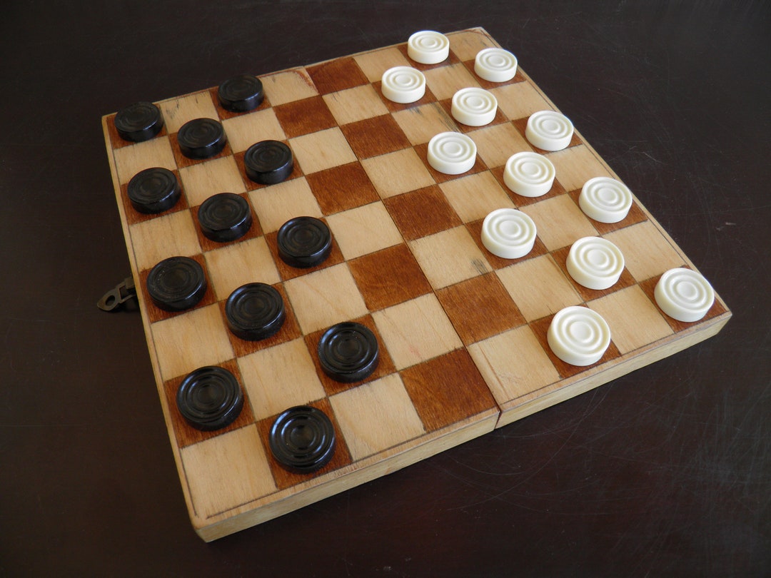 Checkers. Old Soviet Checkers. Board Game Checkers. Checkers USSR 1970s ...