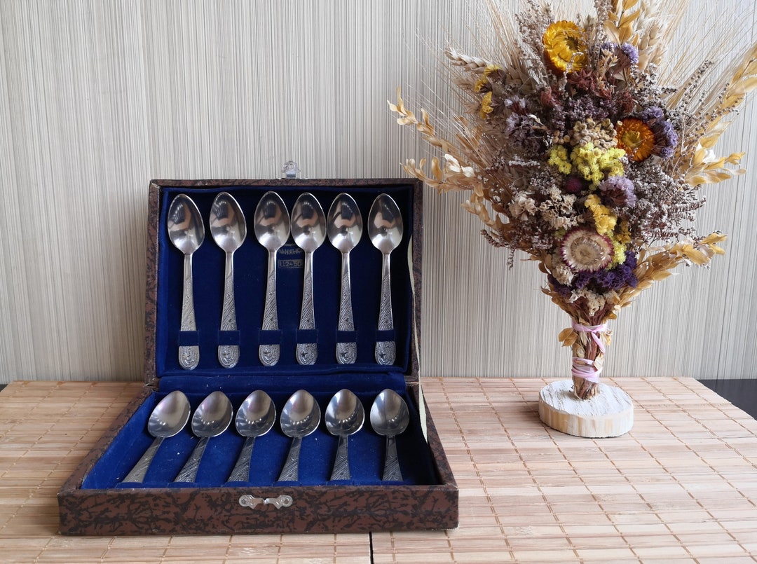 Vintage Spoons Space, Stainless Steel. Vintage Set of Spoons. 12 Spoons ...