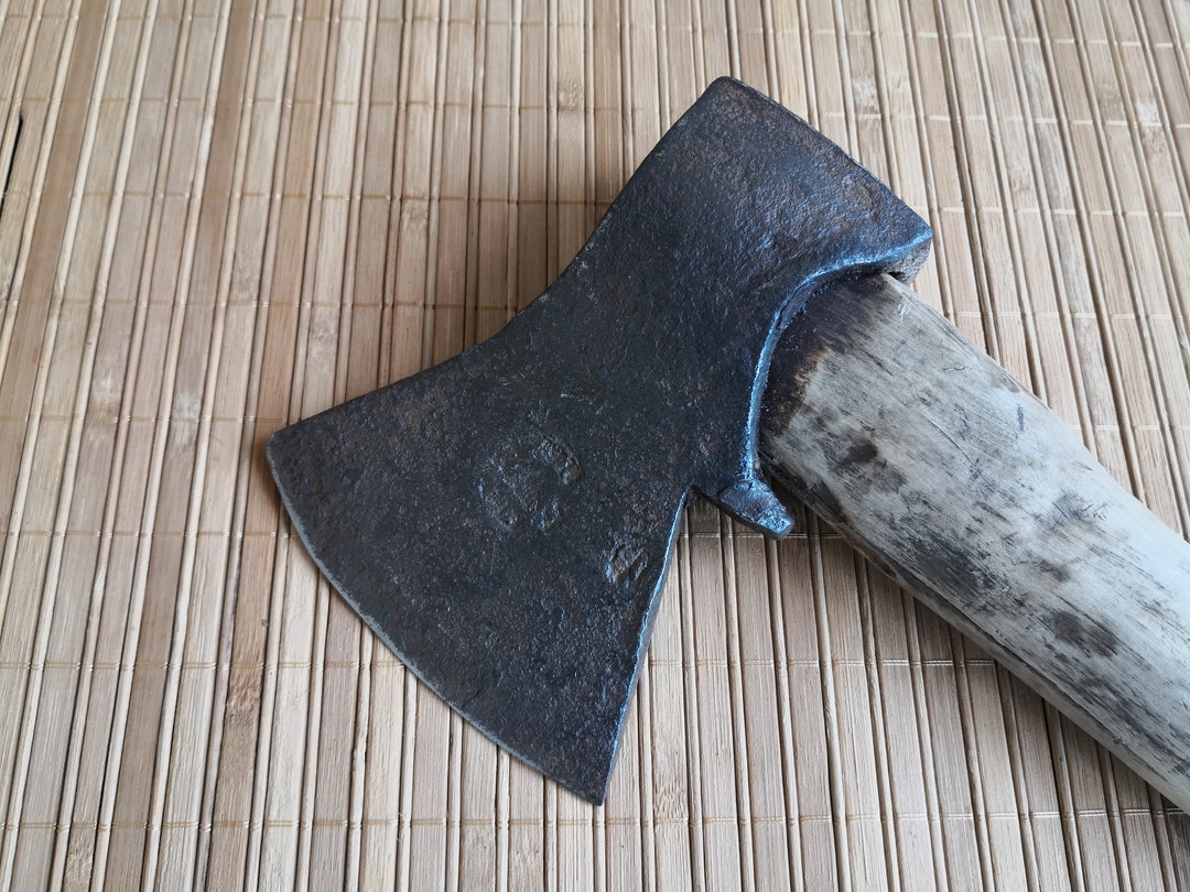 Vintage, Forged, Rusty Hatchet ZIK 1950 Ancient Iron Ax. Antique Rusty ...