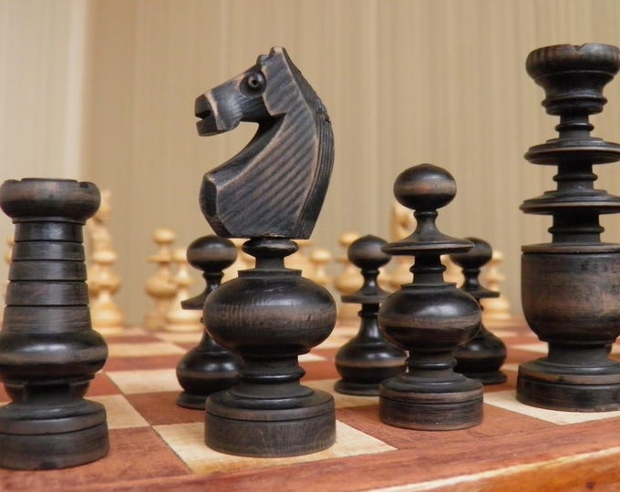 Vintage Chess Set, "regenc", Old Chess, Wooden Chess, Chess Pieces ...