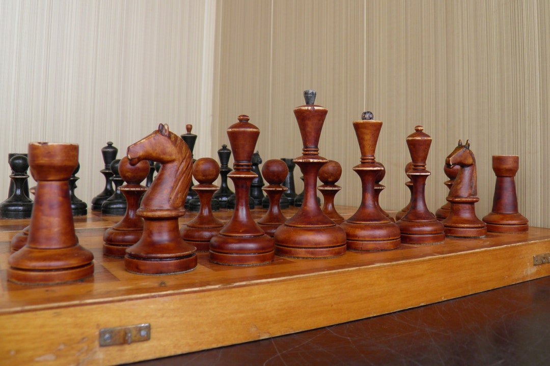 Chess BFII Old Soviet Wooden Chess Set From the 60s With "botvinnik ...