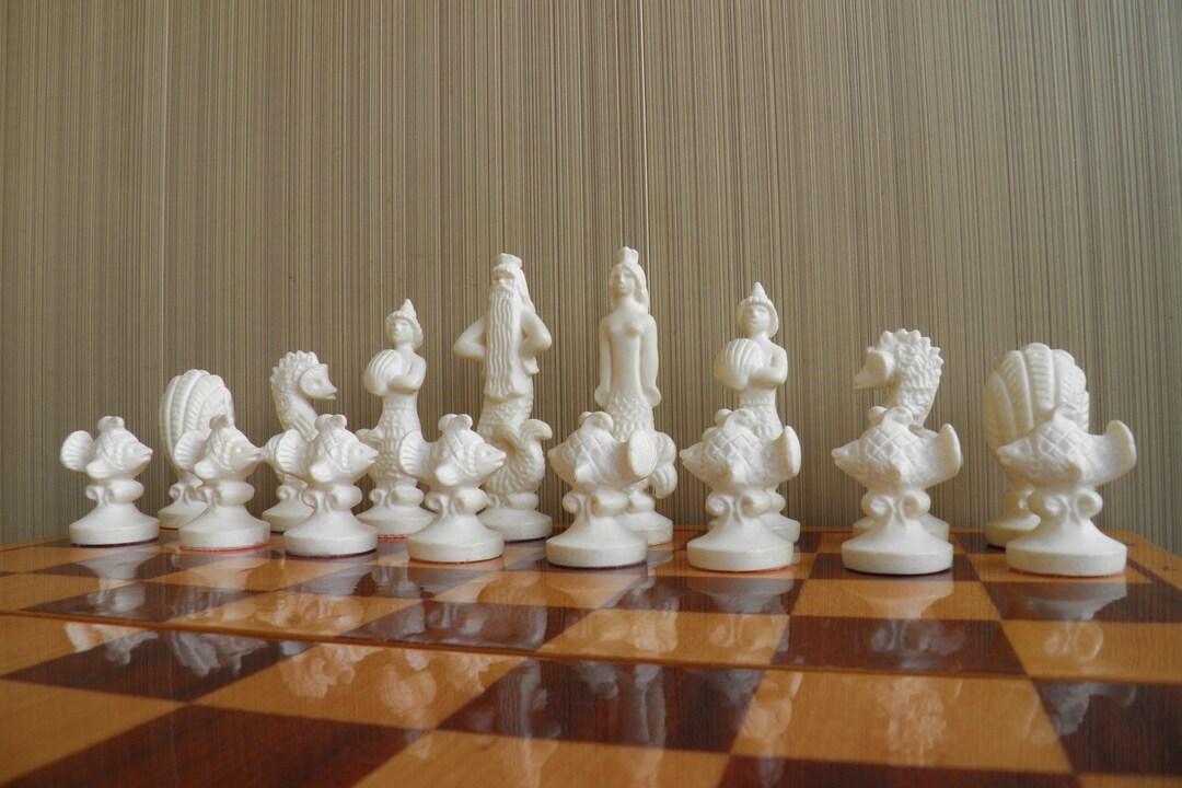 Vintage Soviet Chess Set - "sea". Soviet Chess of the 80s on the Marine ...