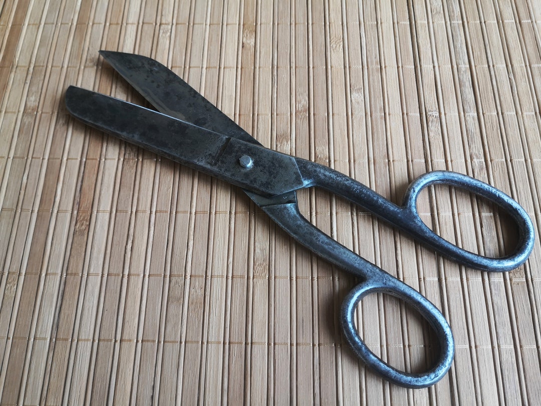 Sewing Forged Big Antique Scissors. Sturdy Soviet Old Large Scissors ...