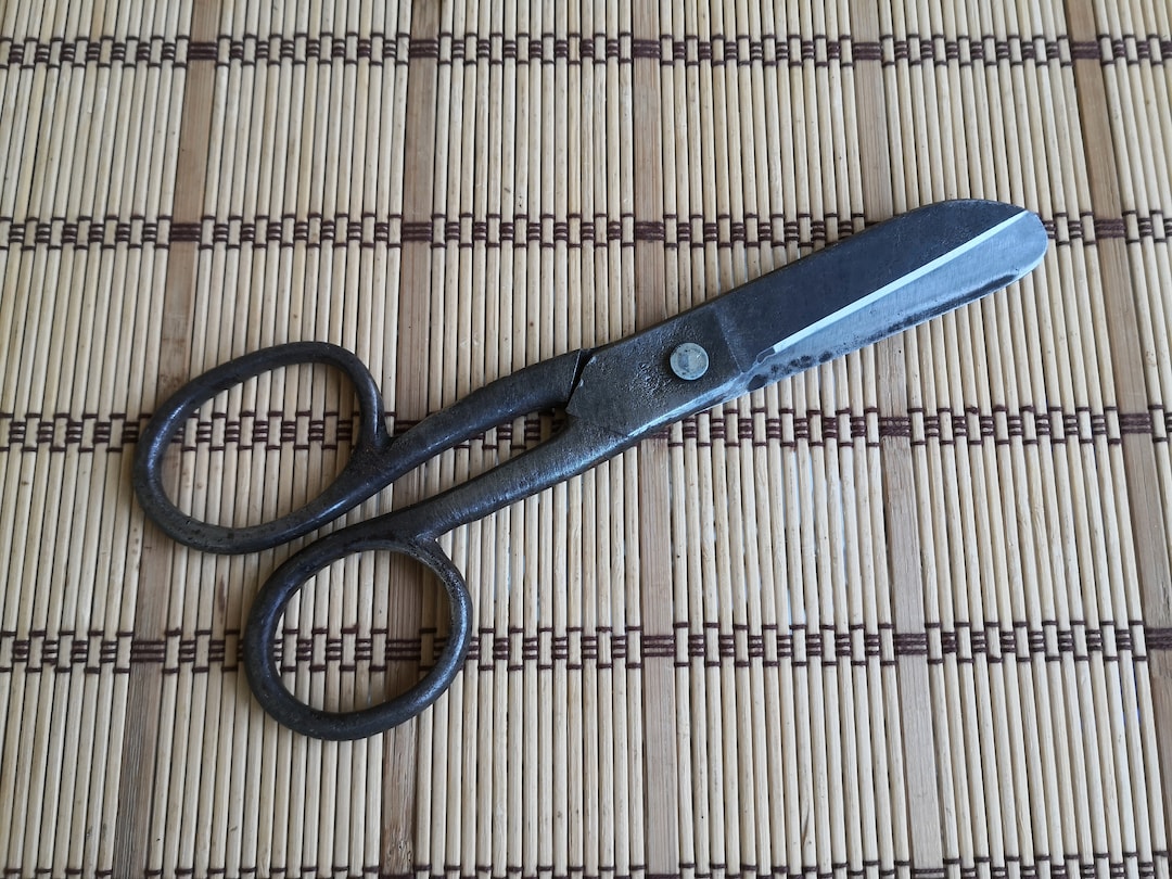 Vintage, Sturdy, Soviet Large, Steel, Forged Scissors. Old Barber ...