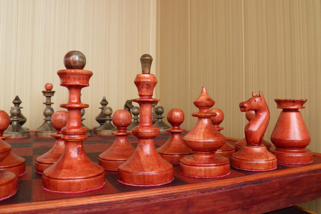 Vintage, Chess Set. Wooden Chess Set Made in the USSR 1969. Old, Soviet ...