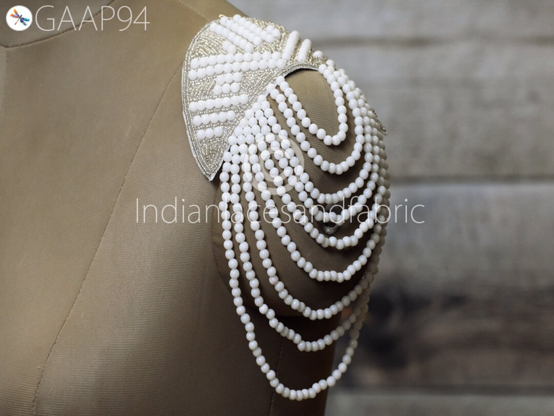 1 Pair Blazer Shoulder Patches With Tassel Chain Suit Epaulet Punk ...