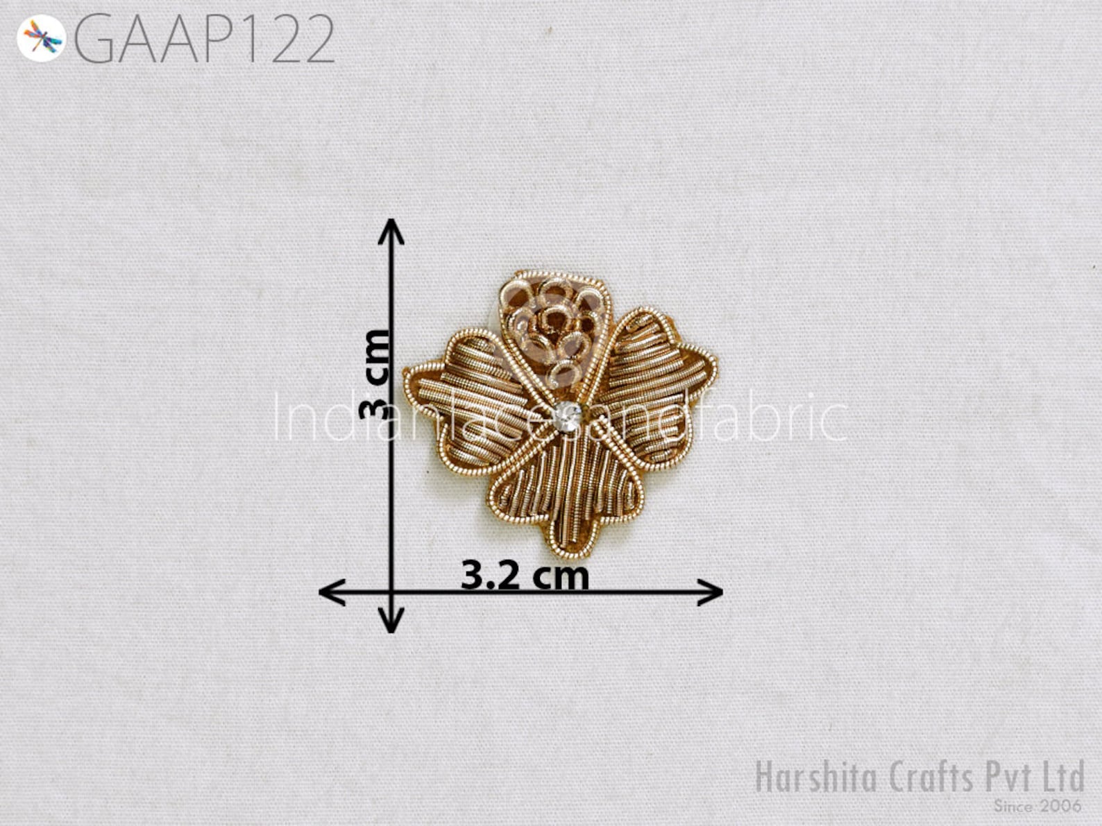 20 Handmade Zardozi Appliques Patches Flower Indian Sewing - Etsy