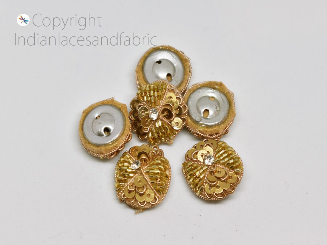 12 Pieces Button Decorative Embroidery Beaded Button Fabric - Etsy