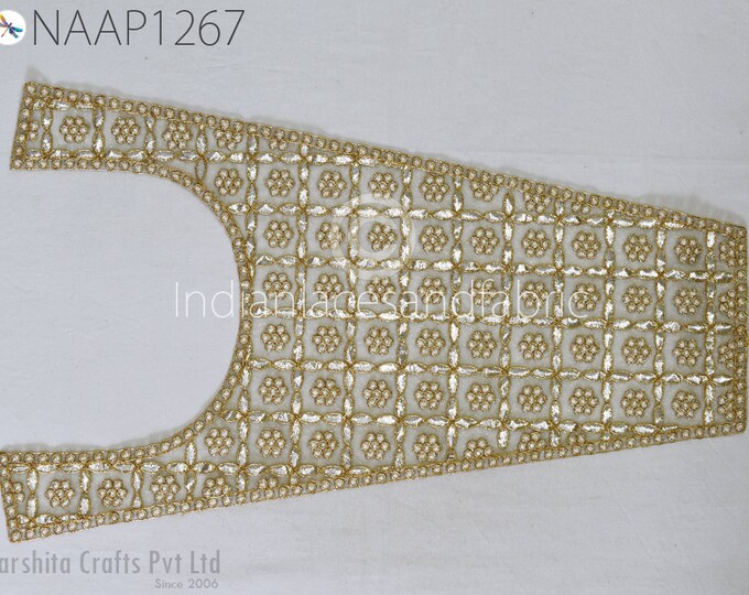 1 Pc Gota Patti Gold Neck Patches for Wedding Dress Neckline Patch ...
