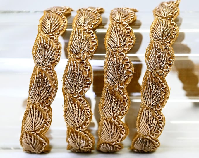 Zardozi Beaded Trim by 3 Yard Indian Handcrafted Wedding Sari Border ...