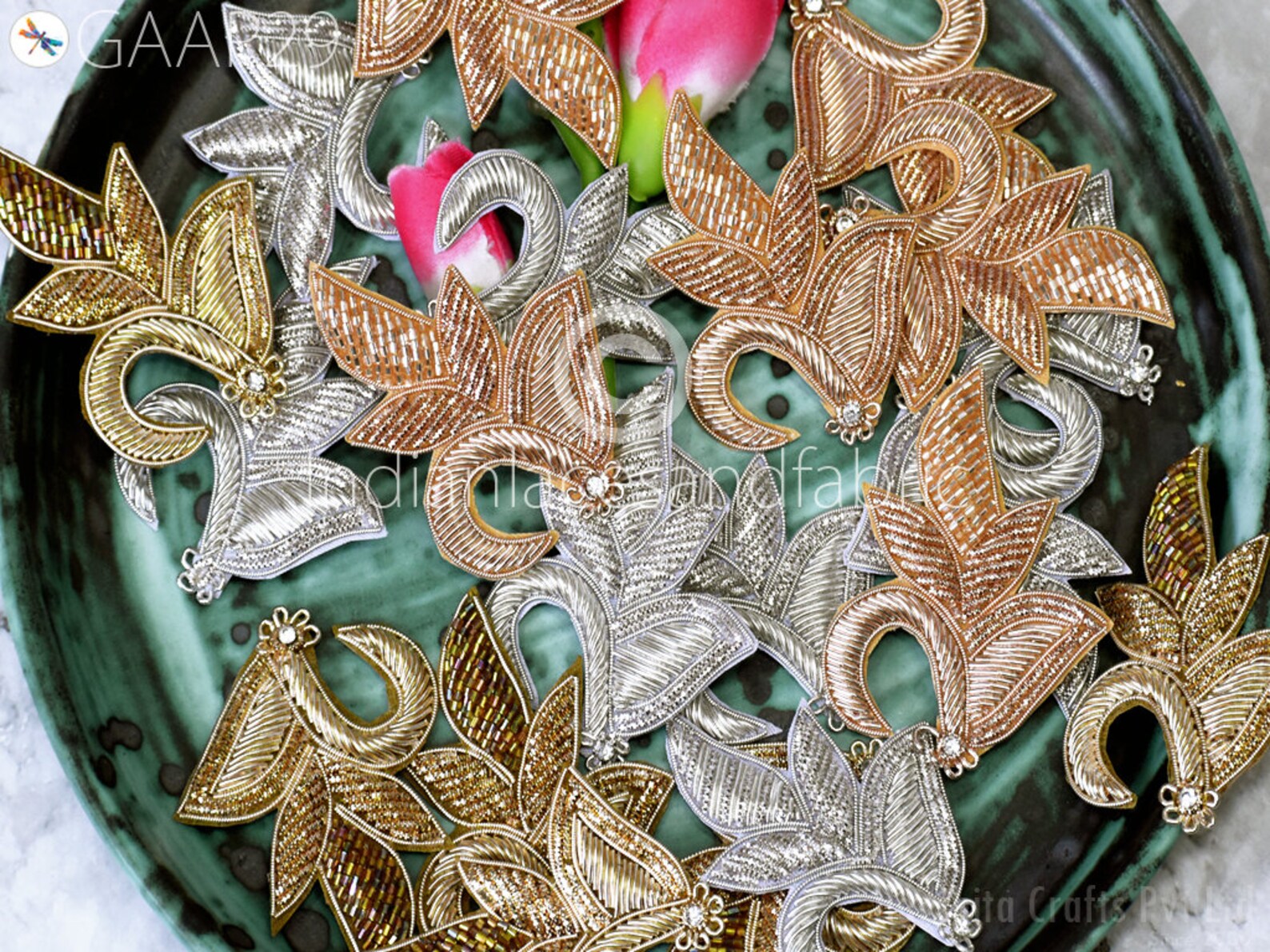 6 Pieces Indian Beaded Bridal Headband Appliques Decorative | Etsy