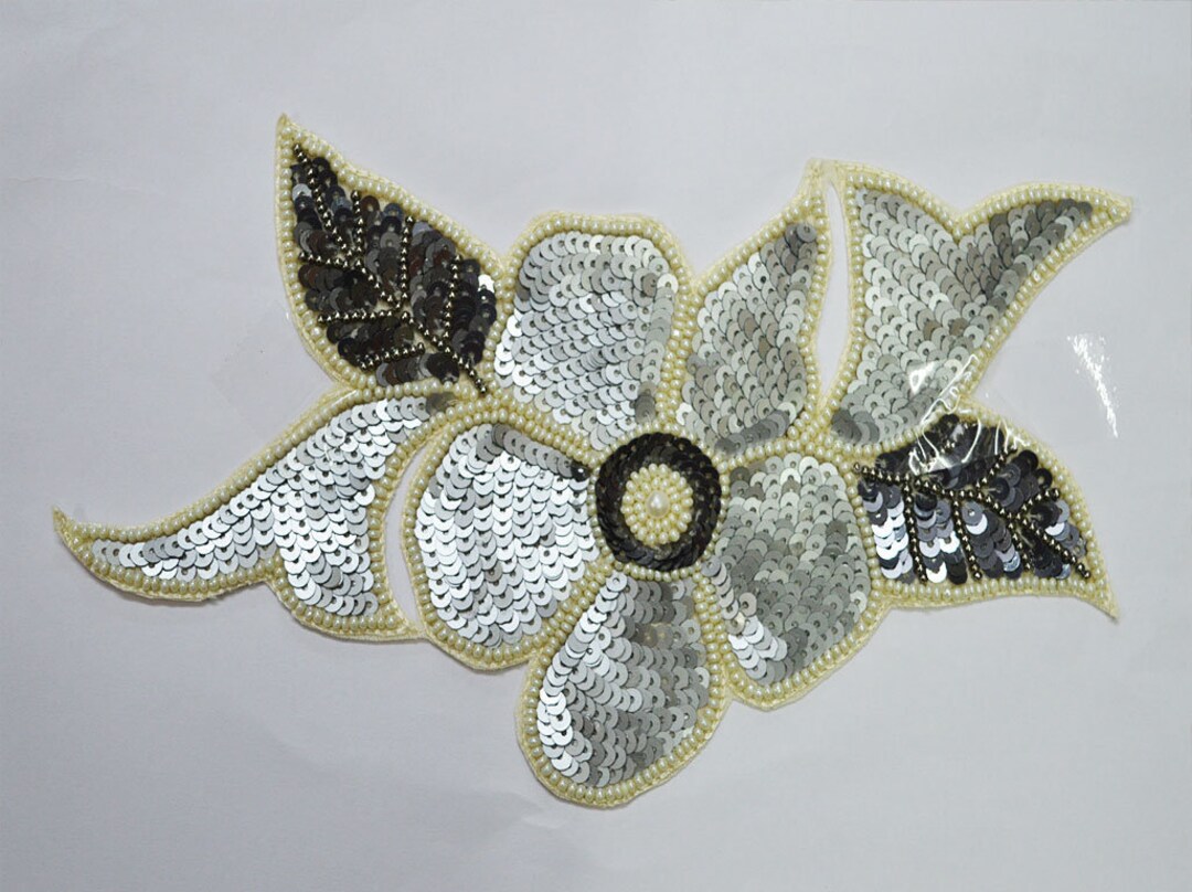 6 Pc Silver Decorative Appliques Patches Christmas Sewing Indian ...