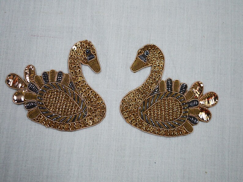 2 Pair Swan Appliques Patches Christmas Supplies Decorative - Etsy