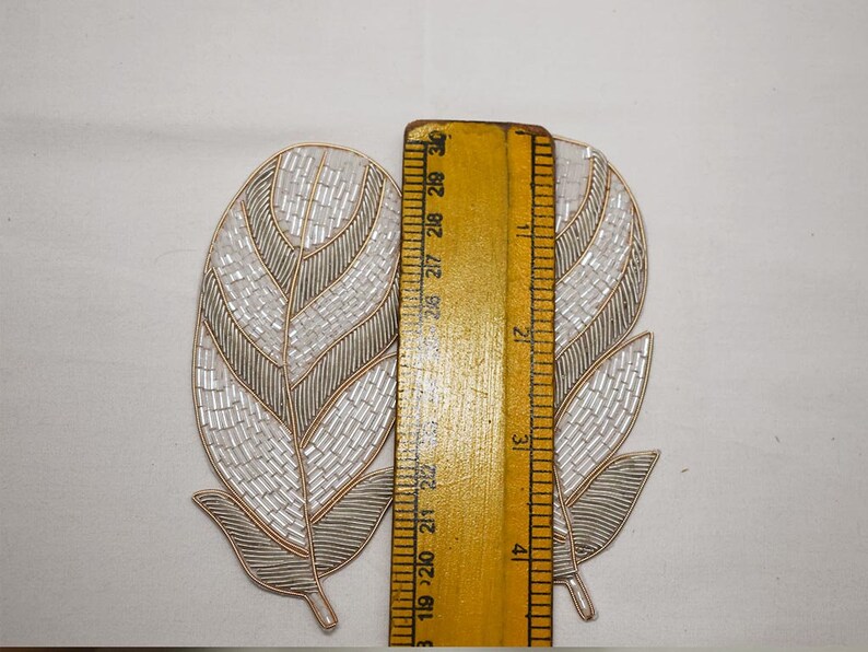 2 Piece White Handmade Feather Patches for Cushion Cover Hat | Etsy