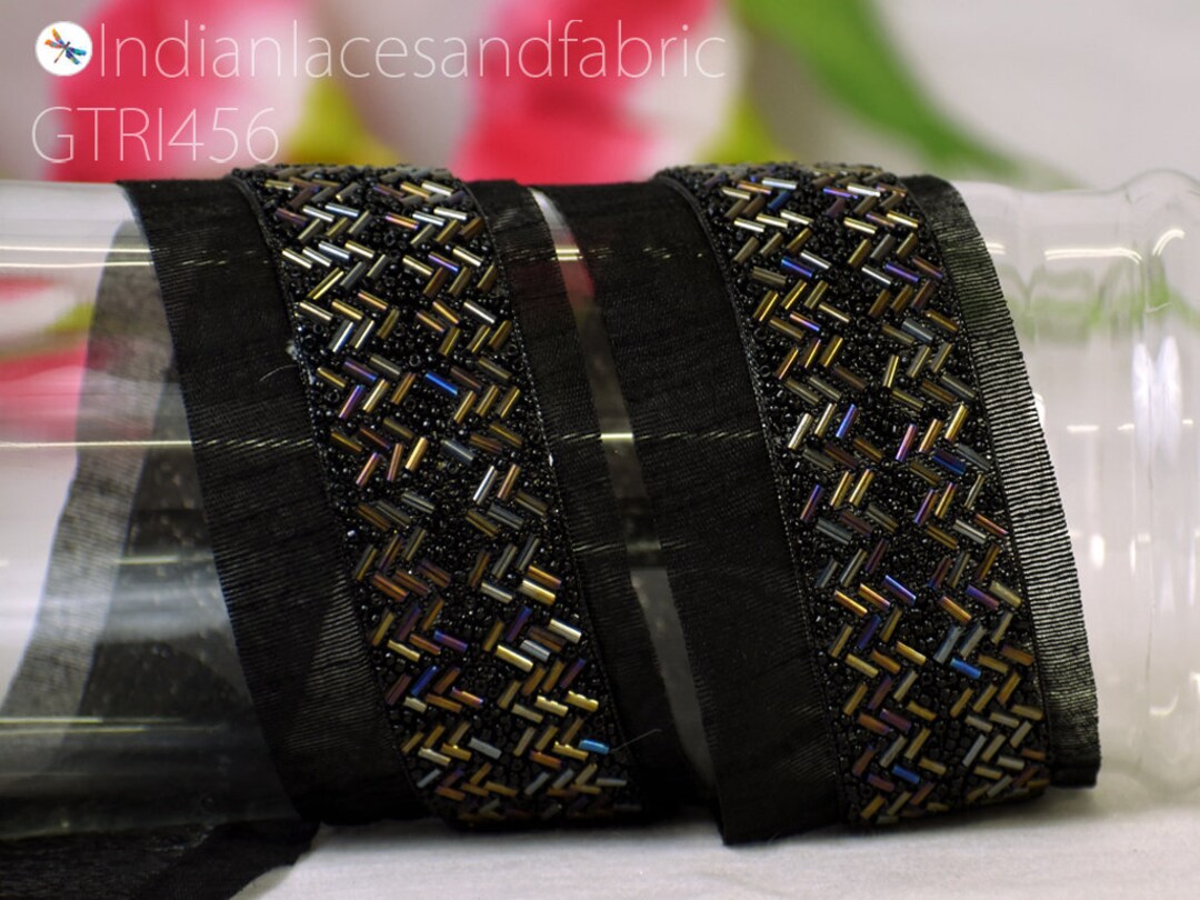 Indian Beaded Trim: 9 Yard Sari Border, Costume & Wedding Dress ...